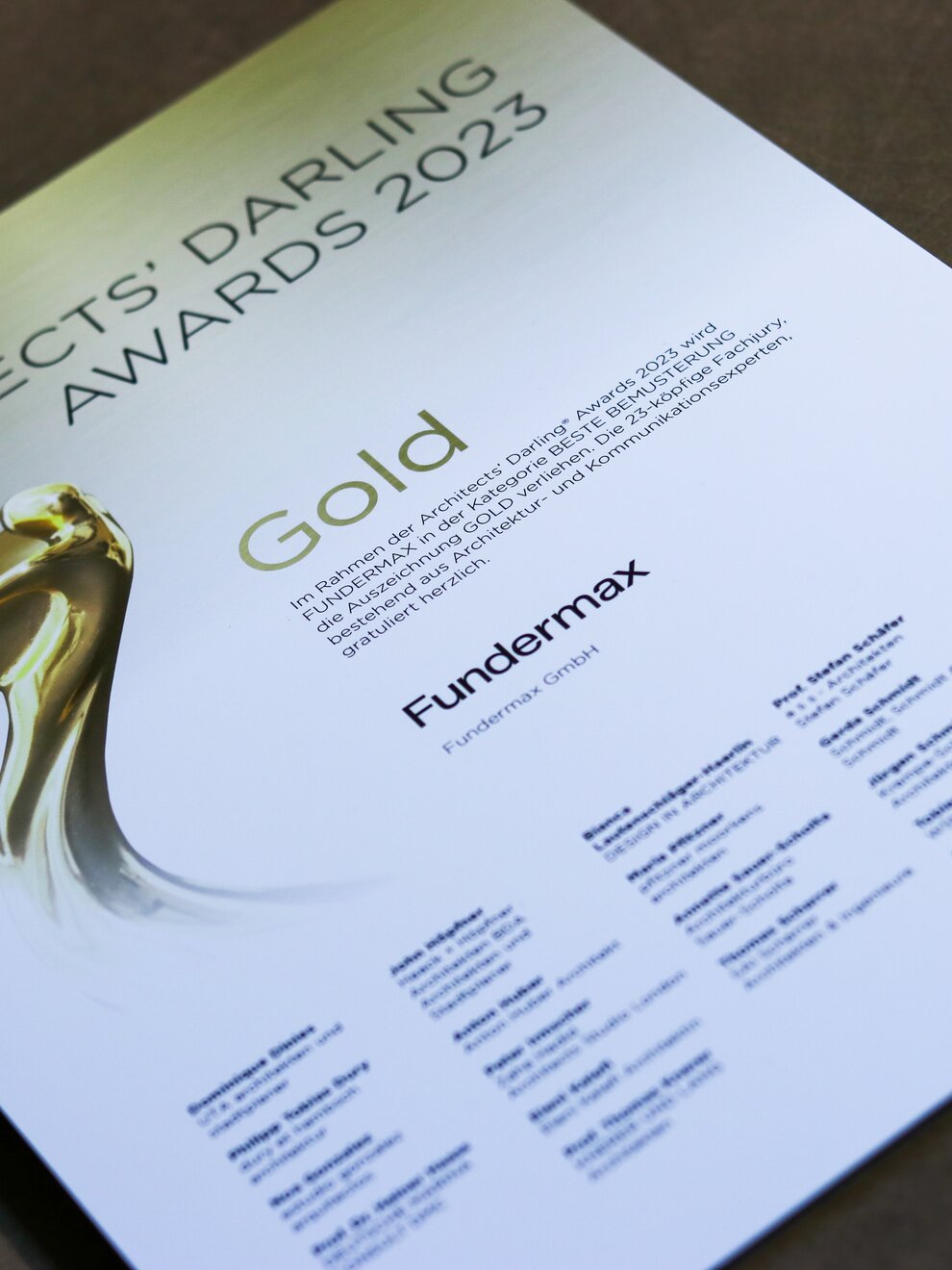 Architects‘ Darling Award | Fundermax