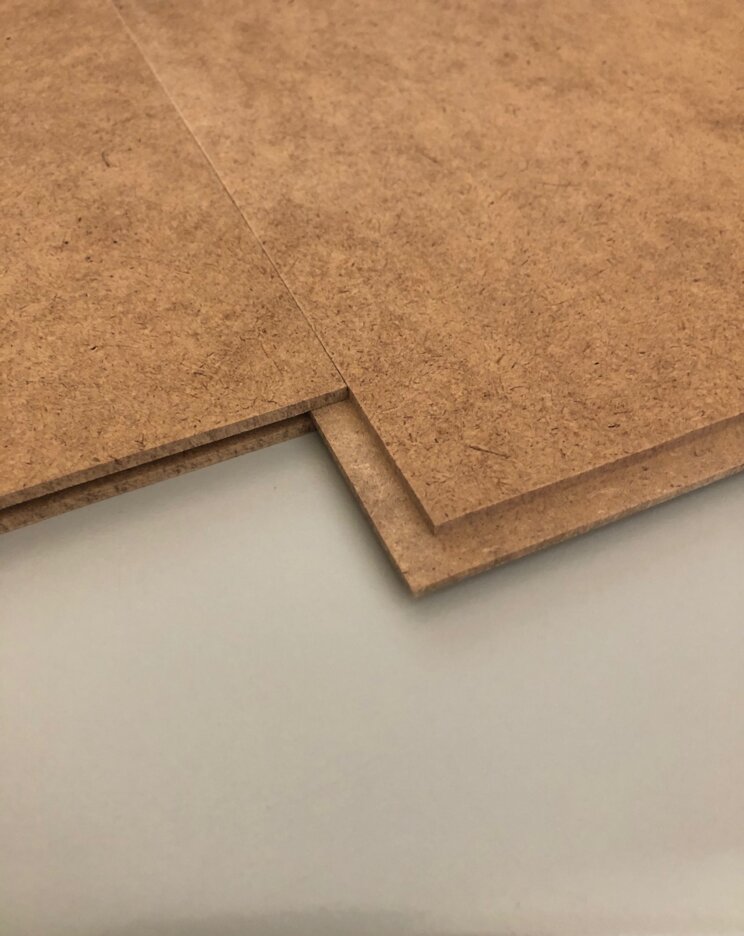 High pressure laminates and chipboard panels for interior